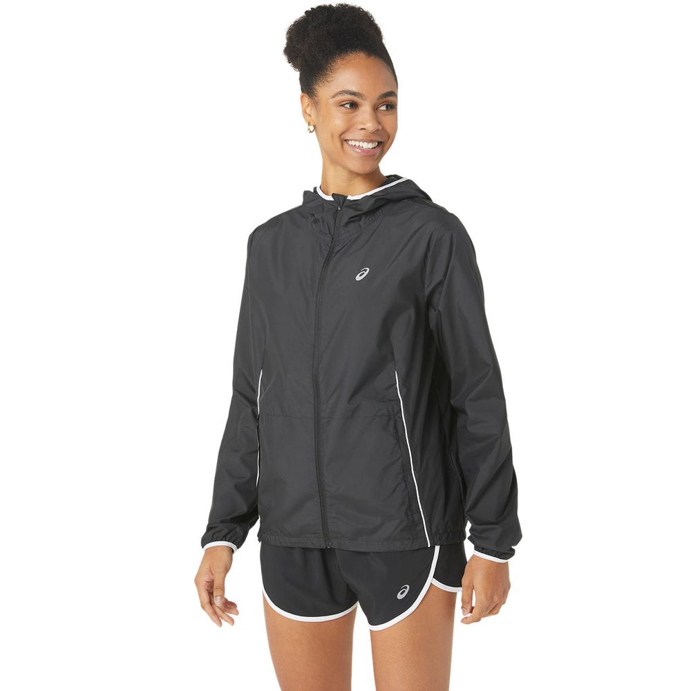 Chaqueta ASICS Icon Light Packable Jacket - Femenino - Negro - NEW ...