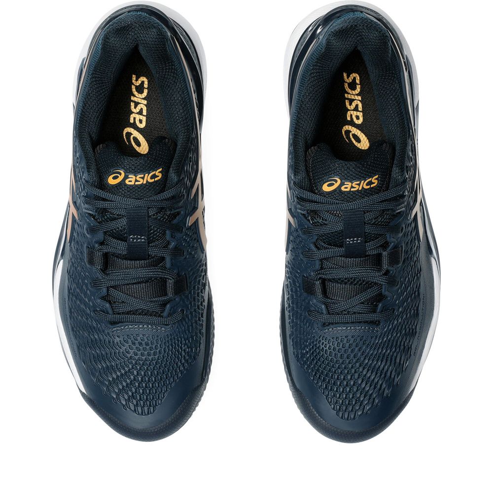 Tenis Asics Gel Resolution 9 Clay Femenino Azul New Asics Colombia
